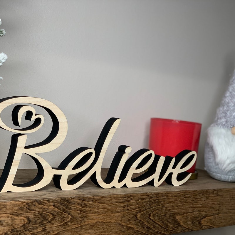 Believe Sign - Etsy