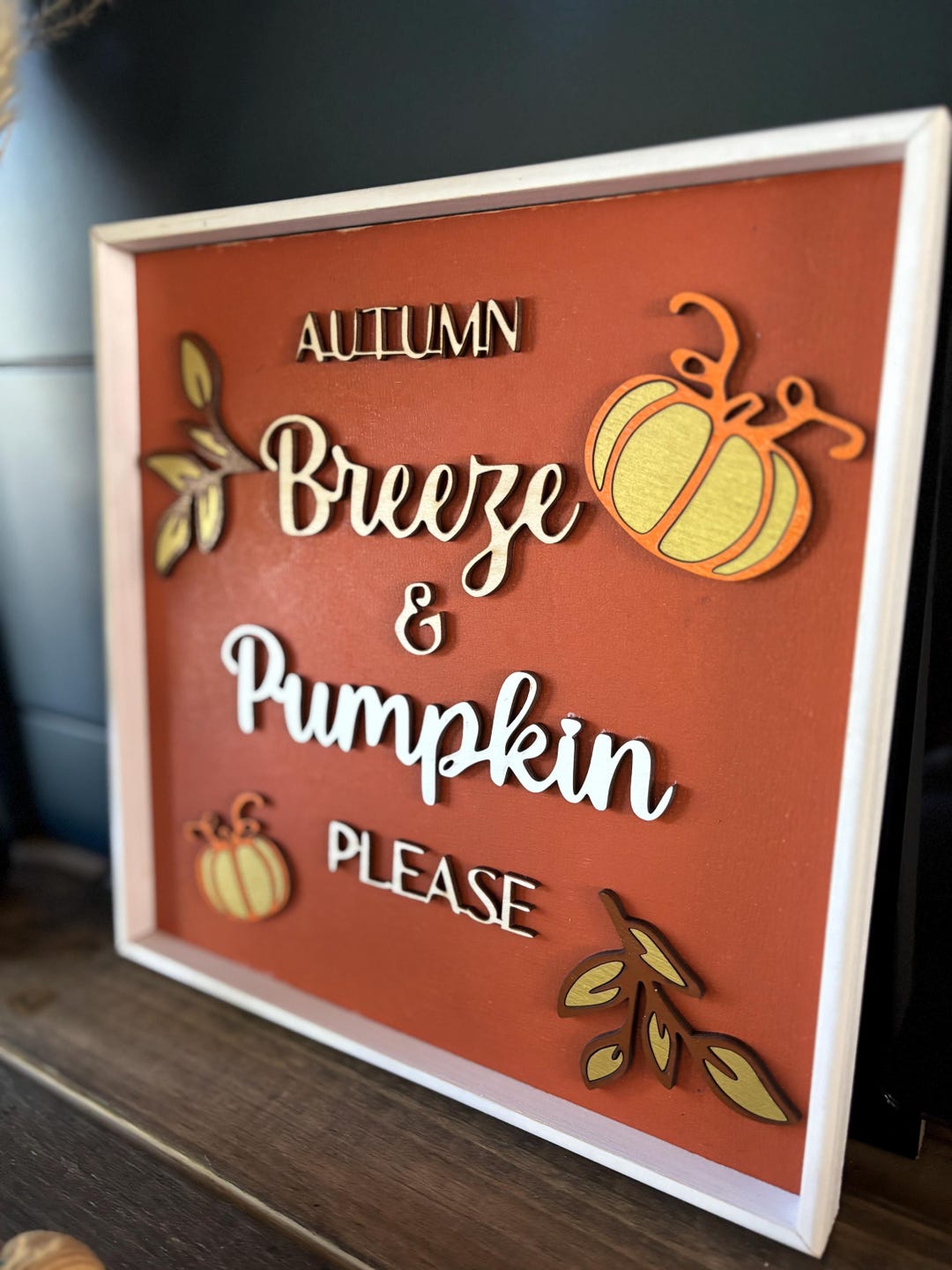 Fall Wood Sign: 3D Autumn Decor - Etsy
