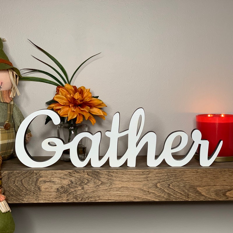 Wooden Wall Signs Gather - Etsy