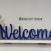 Welcome Freestanding Wood Sign, Desk Shelf, Floating Shelf, Entryway ...