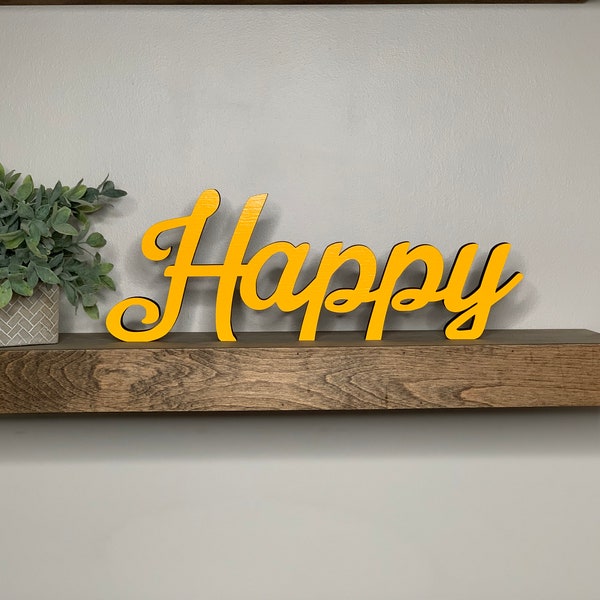 Happy Wood Sign - Etsy