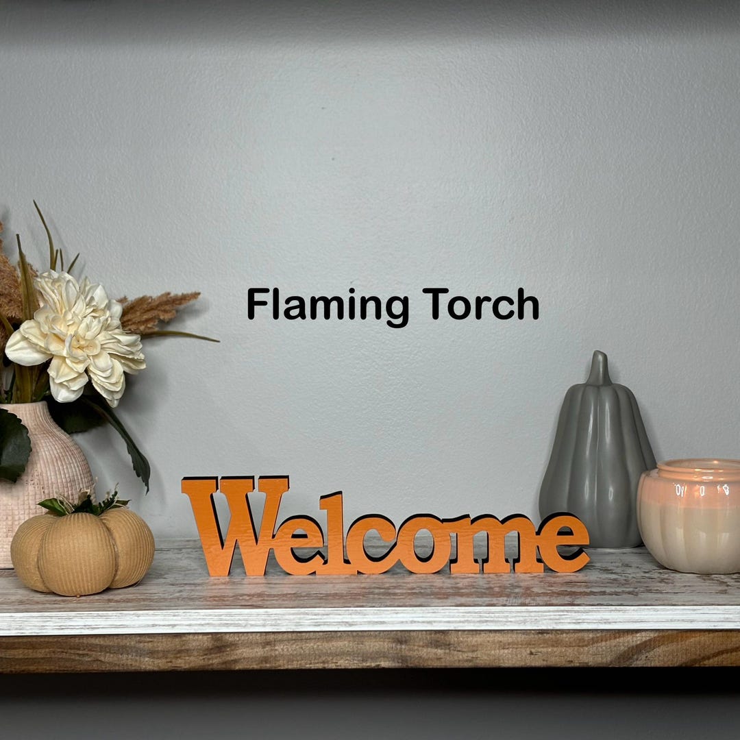 Welcome Freestanding Wooden Sign, 3d Sign, Shelf Decor, Desk Decor ...