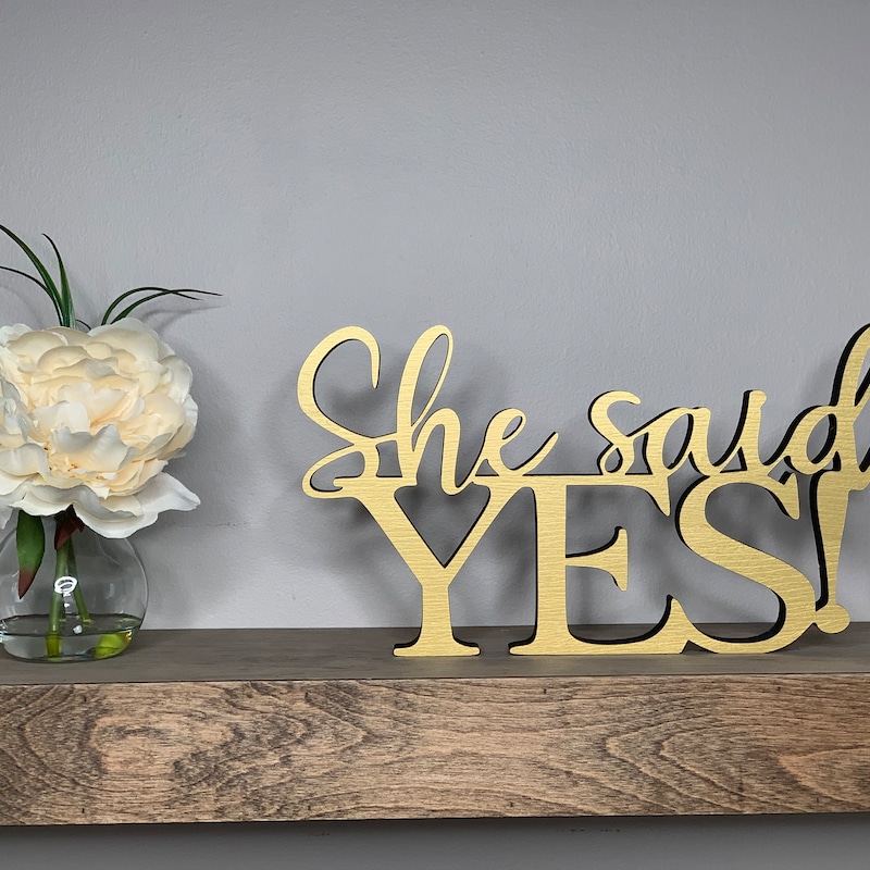 She Said Yes Banner - Etsy