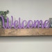 Welcome Freestanding Wood Sign, Desk Shelf, Floating Shelf, Entryway ...