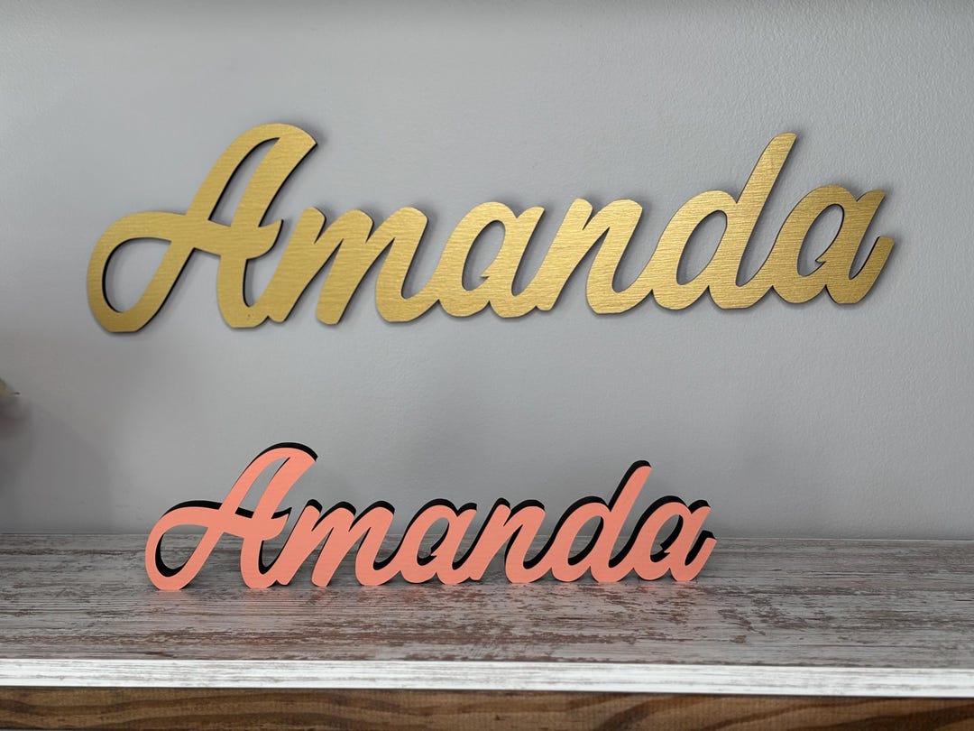Personalized Wood Name Sign: Freestanding or Wall Decor, USA Made - Etsy