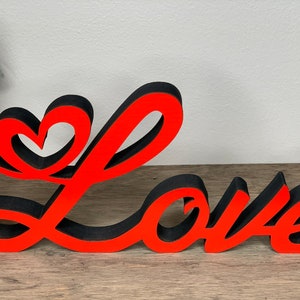 Love Freestanding Wood Sign, Home Decor, Desk Decor, 3d Sign, Mantel ...
