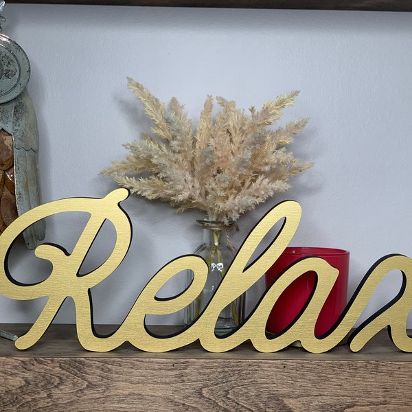 Relax Sign - Etsy