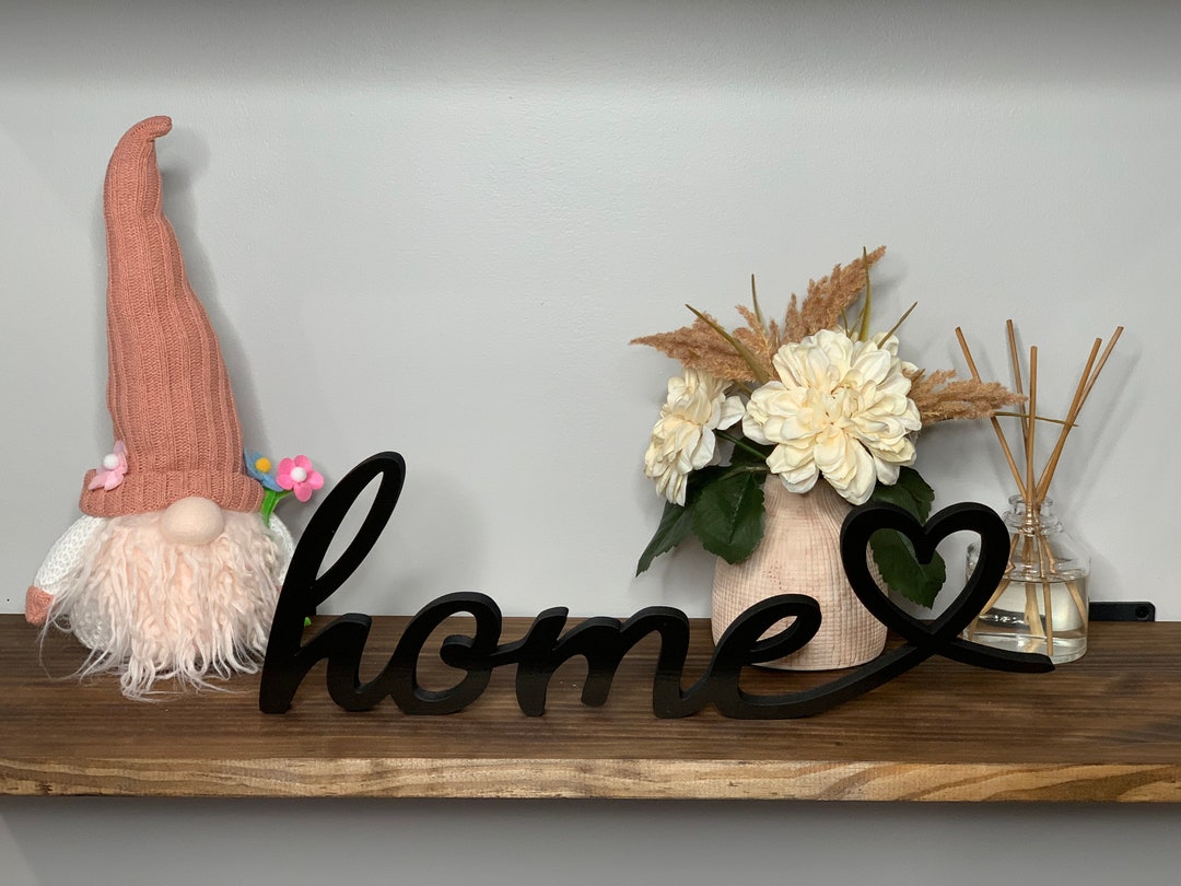 Home Freestanding Wood Sign, 3d Sign, Shelf Decor, Desk Decor, Tabletop ...