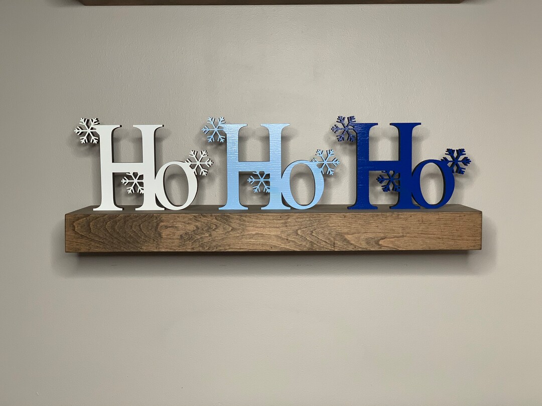 Ho Ho Ho Wood Freestanding Sign Christmas Decor 3D Signs - Etsy