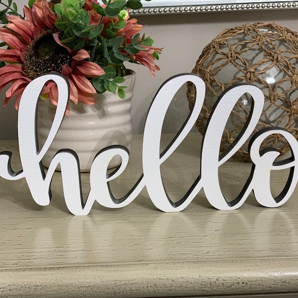 Hello sign - Etsy