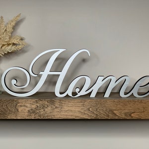 Home Freestanding Wood Sign, Shelf Decor, Desk Decor, 3d Sign, Tabletop ...