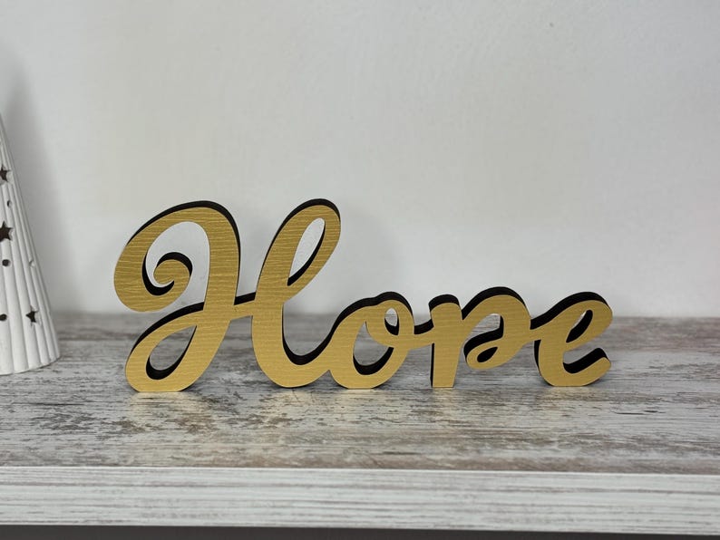 Hope Freestanding Wooden Sign - Etsy