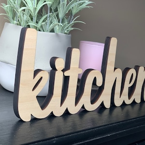 Kitchen Freestanding Wood Sign, Home Decor, Kitchen Decor, 3d Sign ...