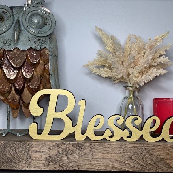 Wooden Blessed Sign - Etsy