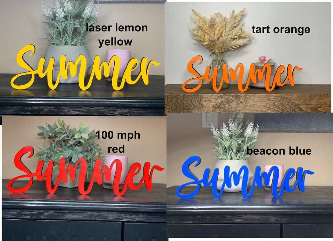 Summer Freestanding Wood Sign, Desk Decor, Summer Decor, Living Room ...