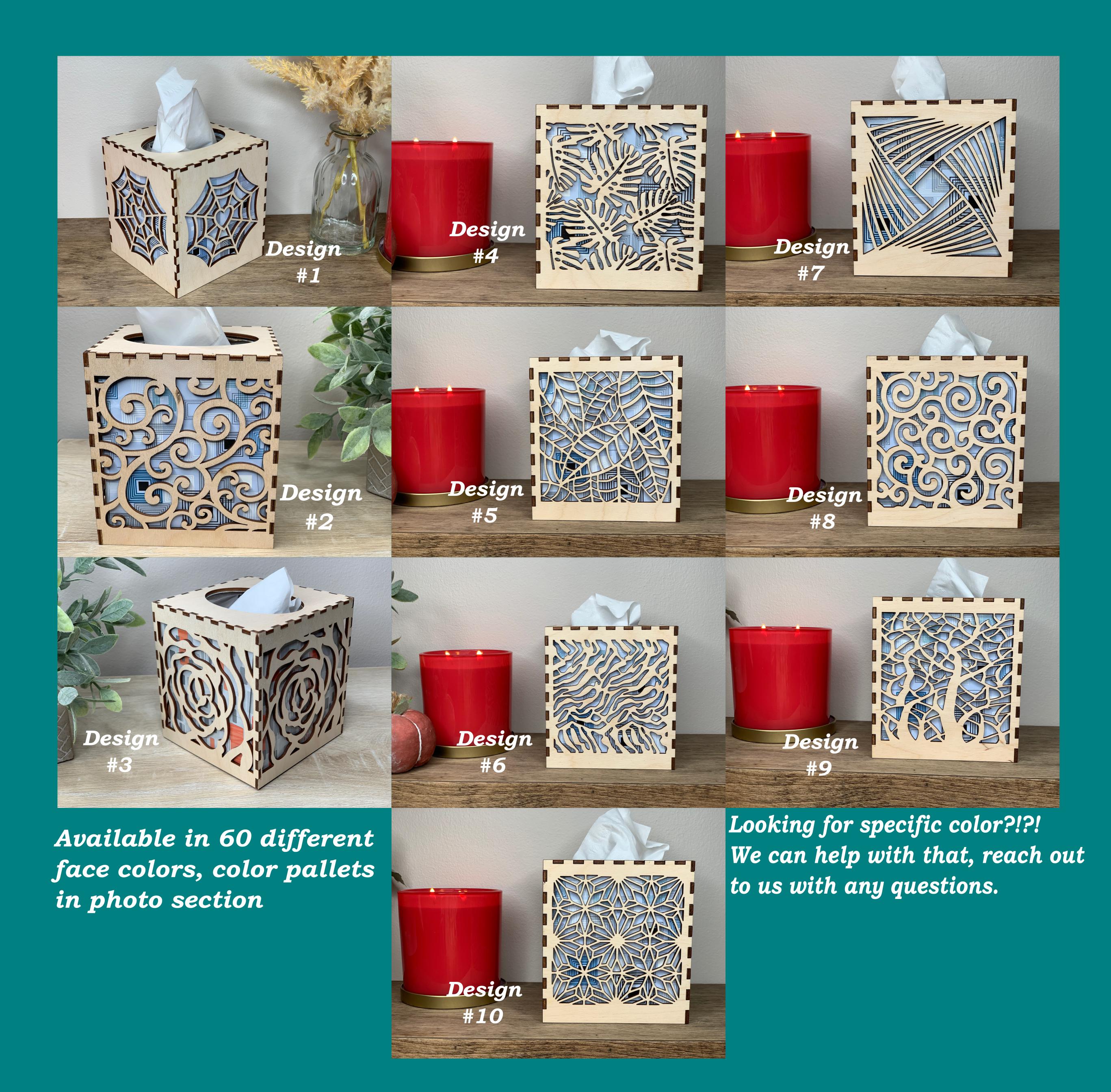 Tissue Box Cover, Personalized in 60 Different Face Colors - Etsy