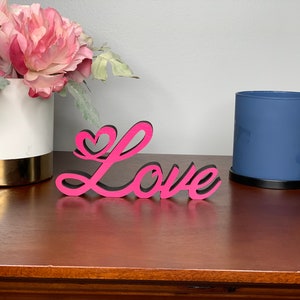 Love Freestanding Wood Sign, Home Decor, Desk Decor, 3d Sign, Mantel ...