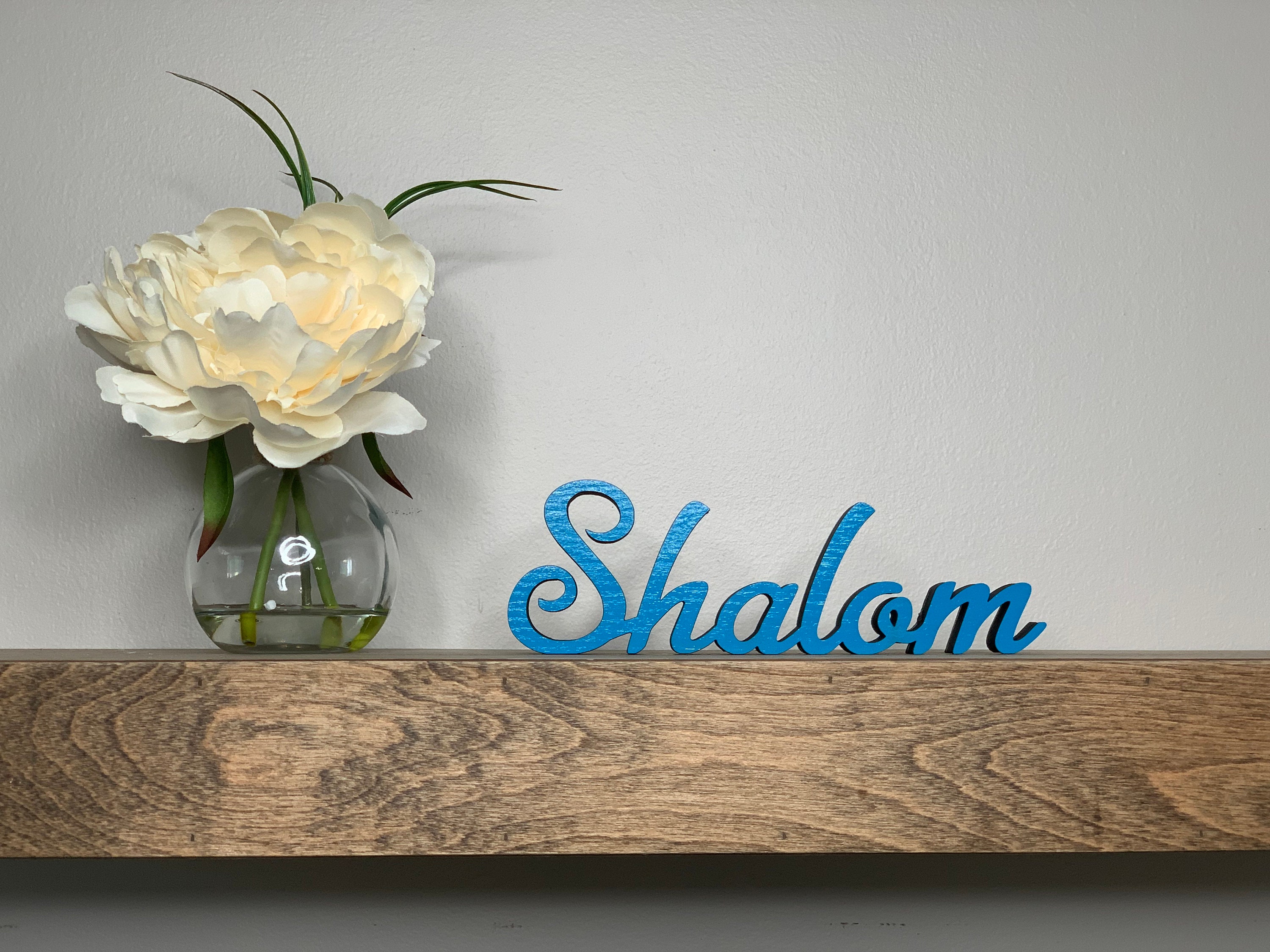 Shalom Wood Sign: Freestanding Shelf Decor - Etsy