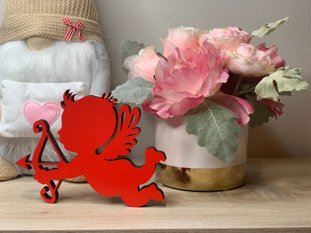 Cupid Wood Standing Sign, 3d Sign, Shelf Decor, Desk Decor, Love Cupid ...