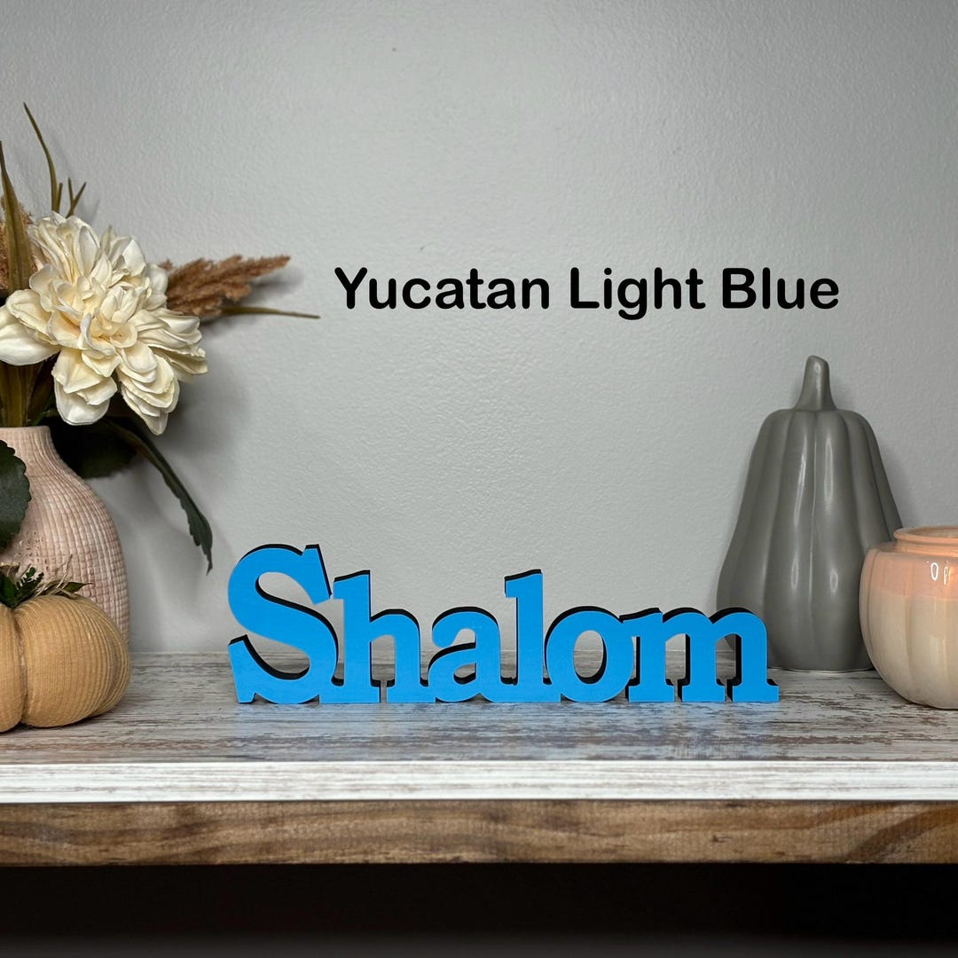 Shalom Wooden Sign: Freestanding Shelf Decor - Etsy