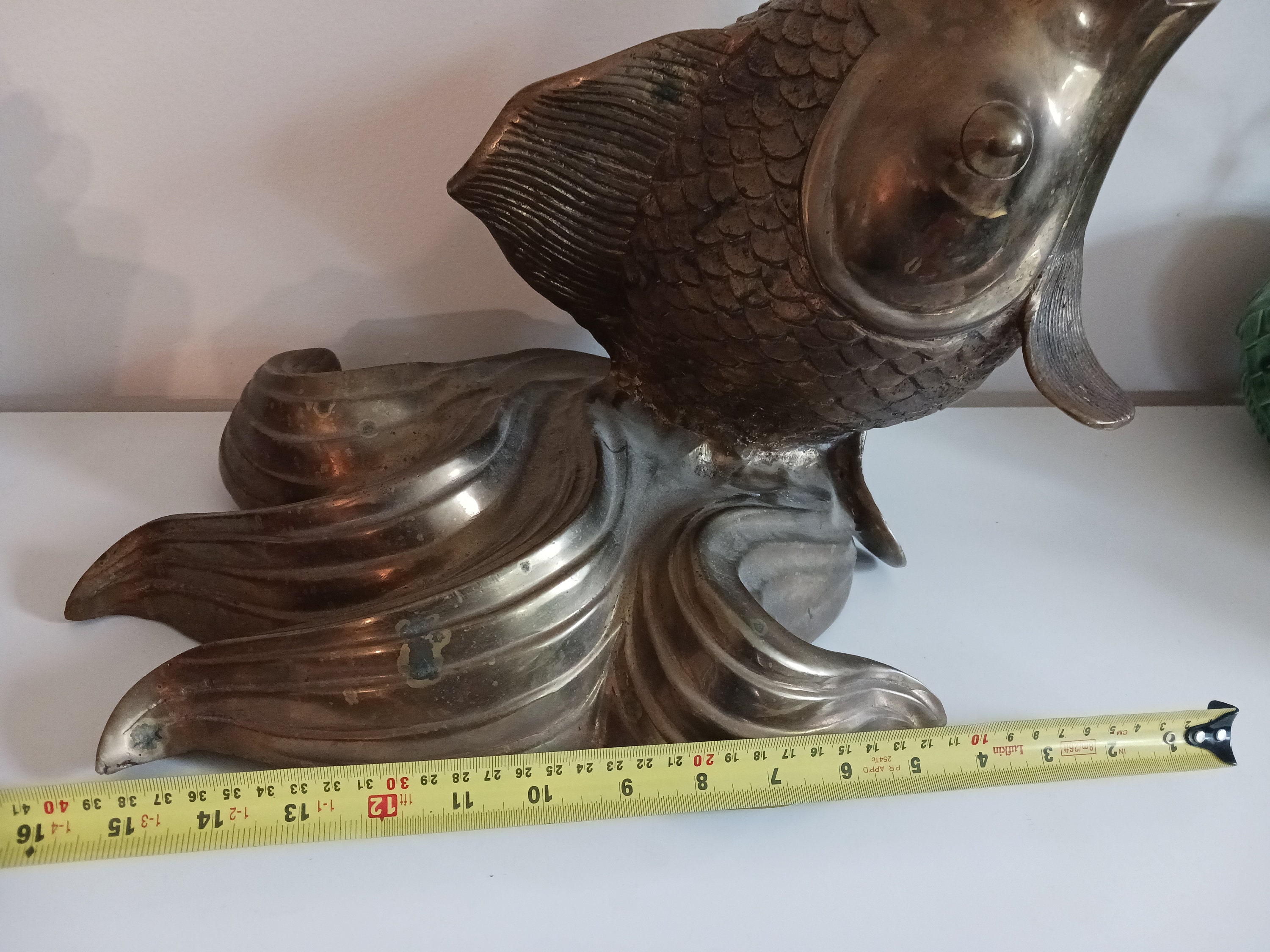 Extra Large Brass Fish Goldfish, Vintage Asian Brass - Etsy