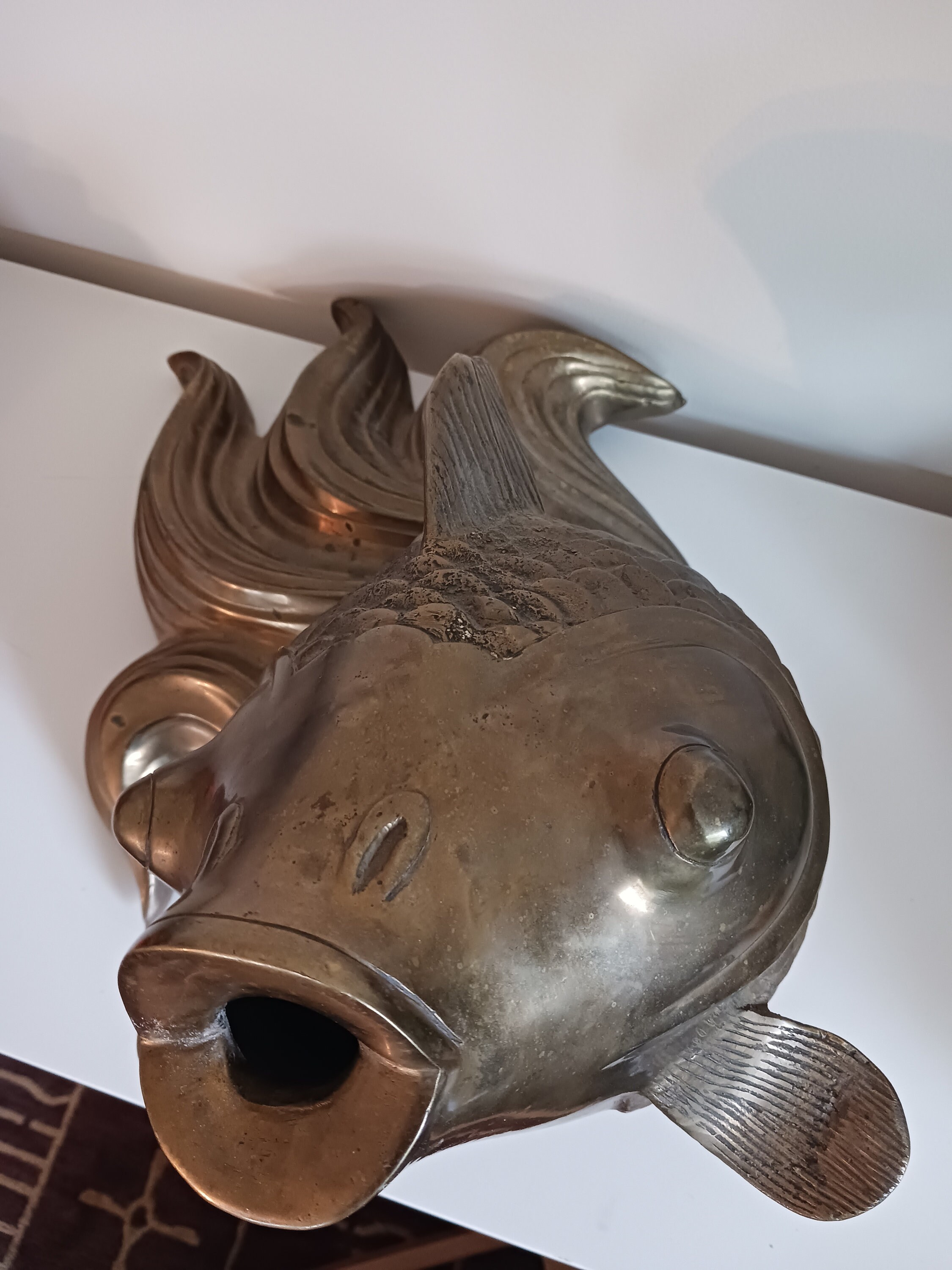 Extra Large Brass Fish Goldfish, Vintage Asian Brass - Etsy