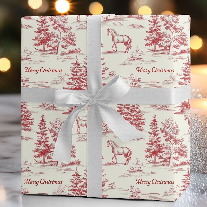 Christmas Farmhouse Wrapping Paper - Etsy