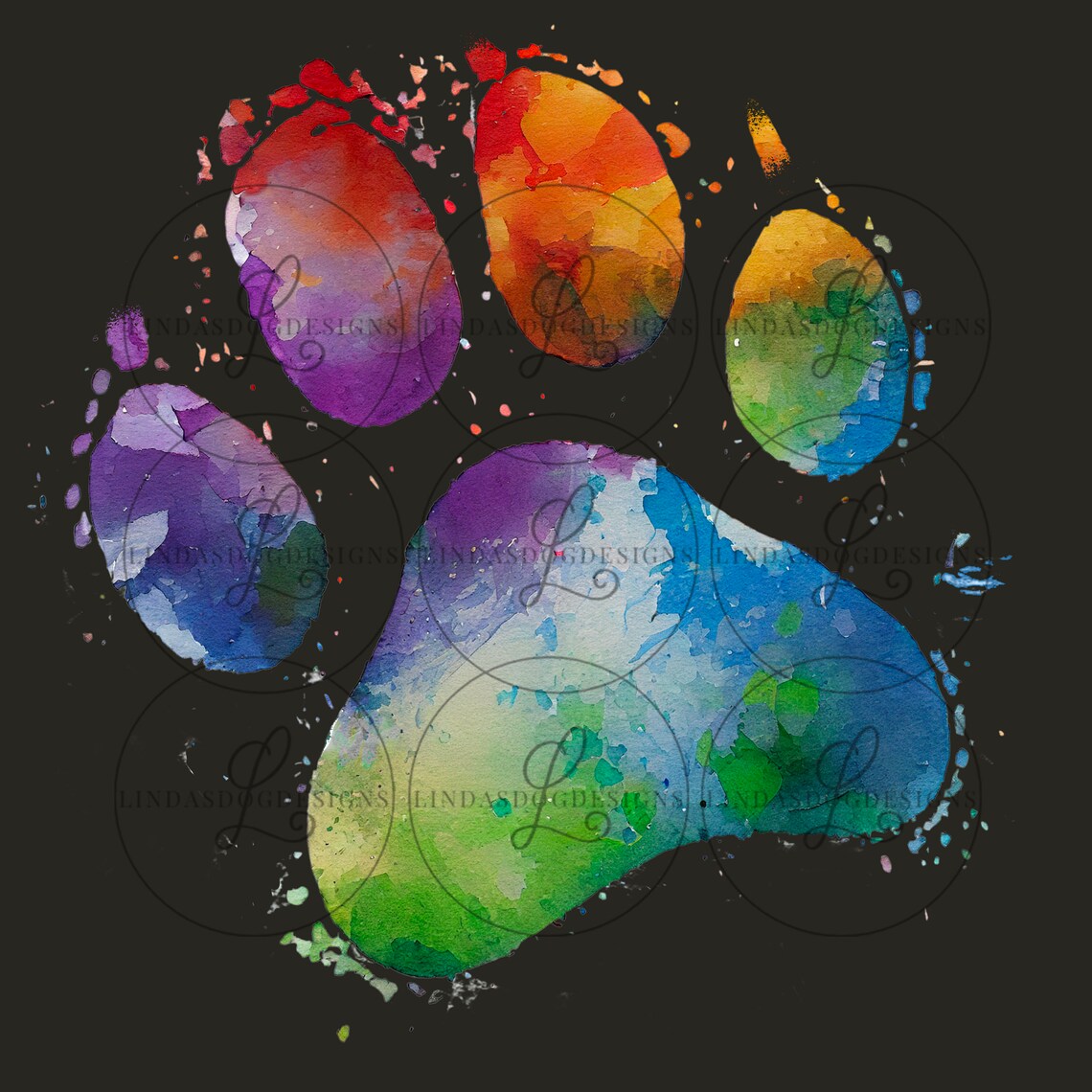 Paw Print Clipart, Watercolor Paw Print Png, Dog Paw Print Art, Dog Paw ...
