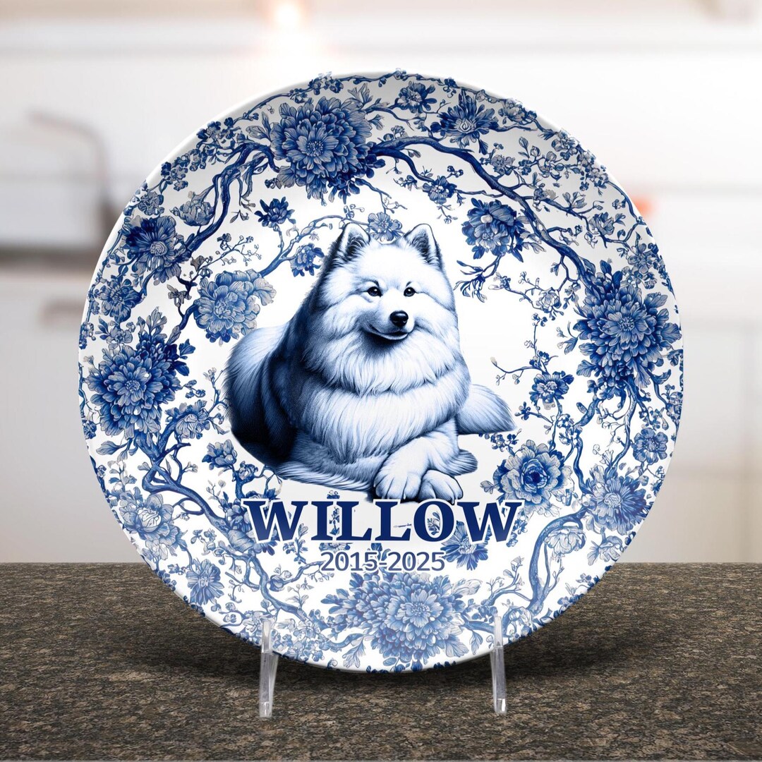 American Eskimo Personalized Plate for Dog Mom Keepsake Custom Name ...