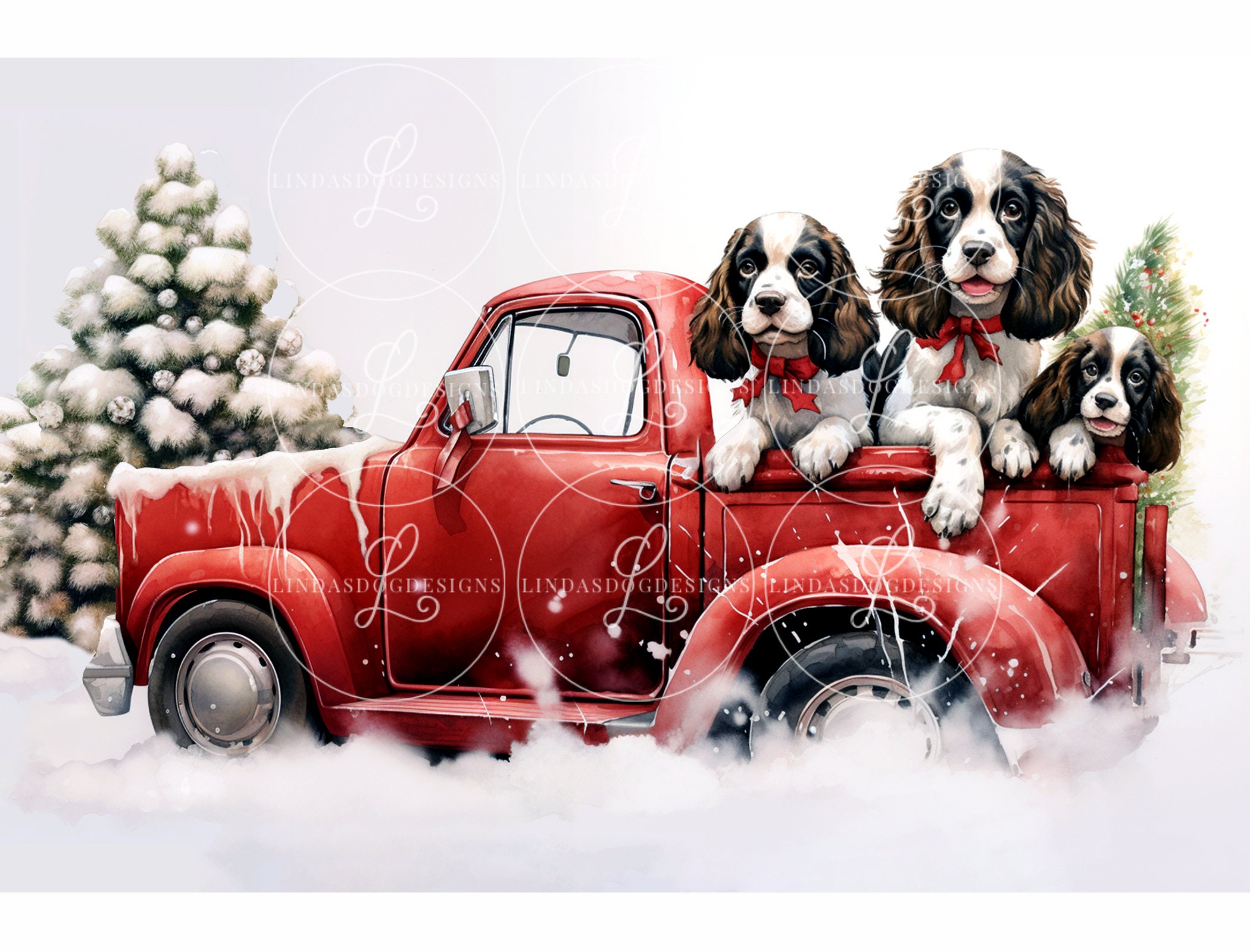 English Springer Spaniel Christmas Cards for Vets and Breed Lovers ...