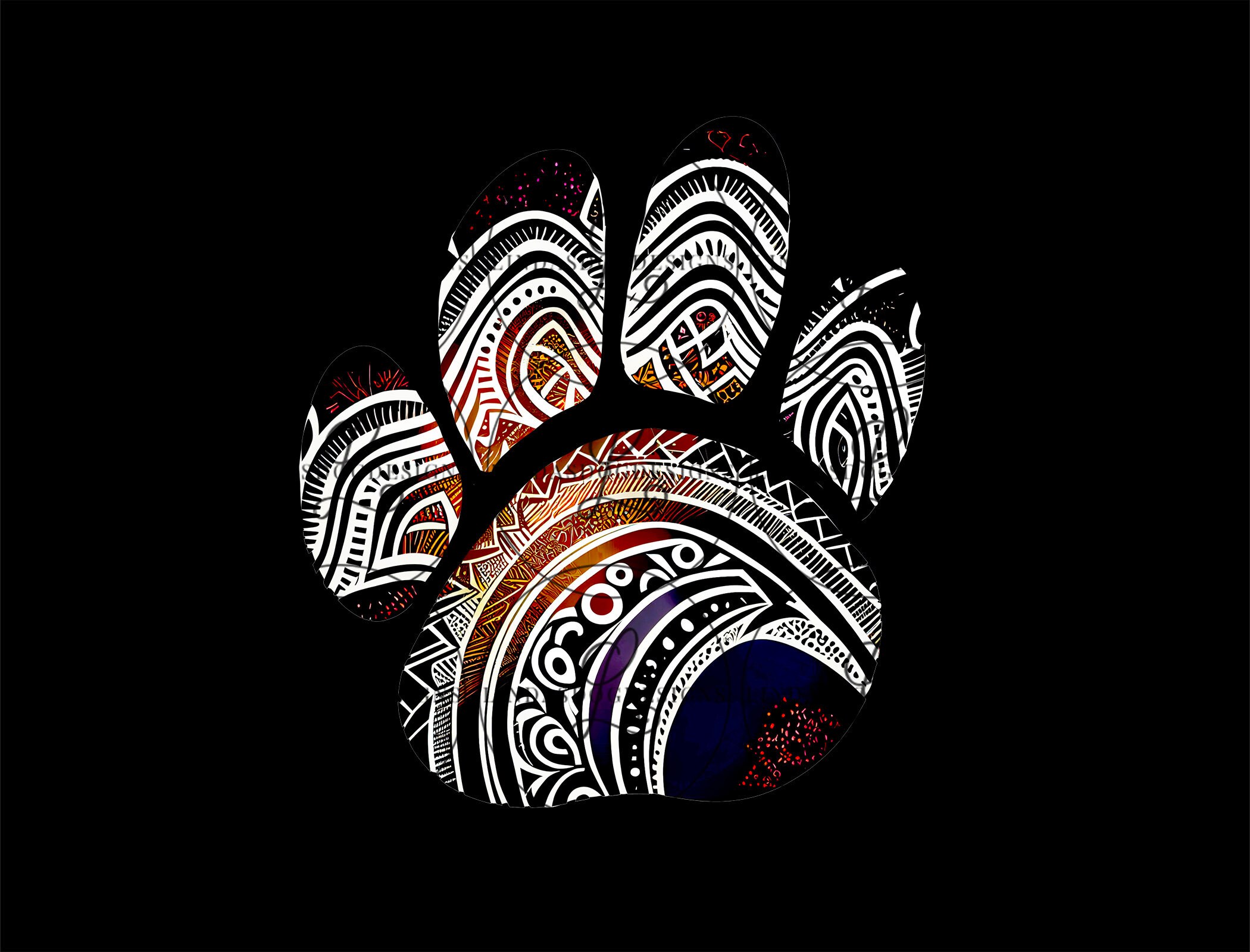 Paw Print Clipart Abstract Paw Print Png Dog Paw Print Art - Etsy