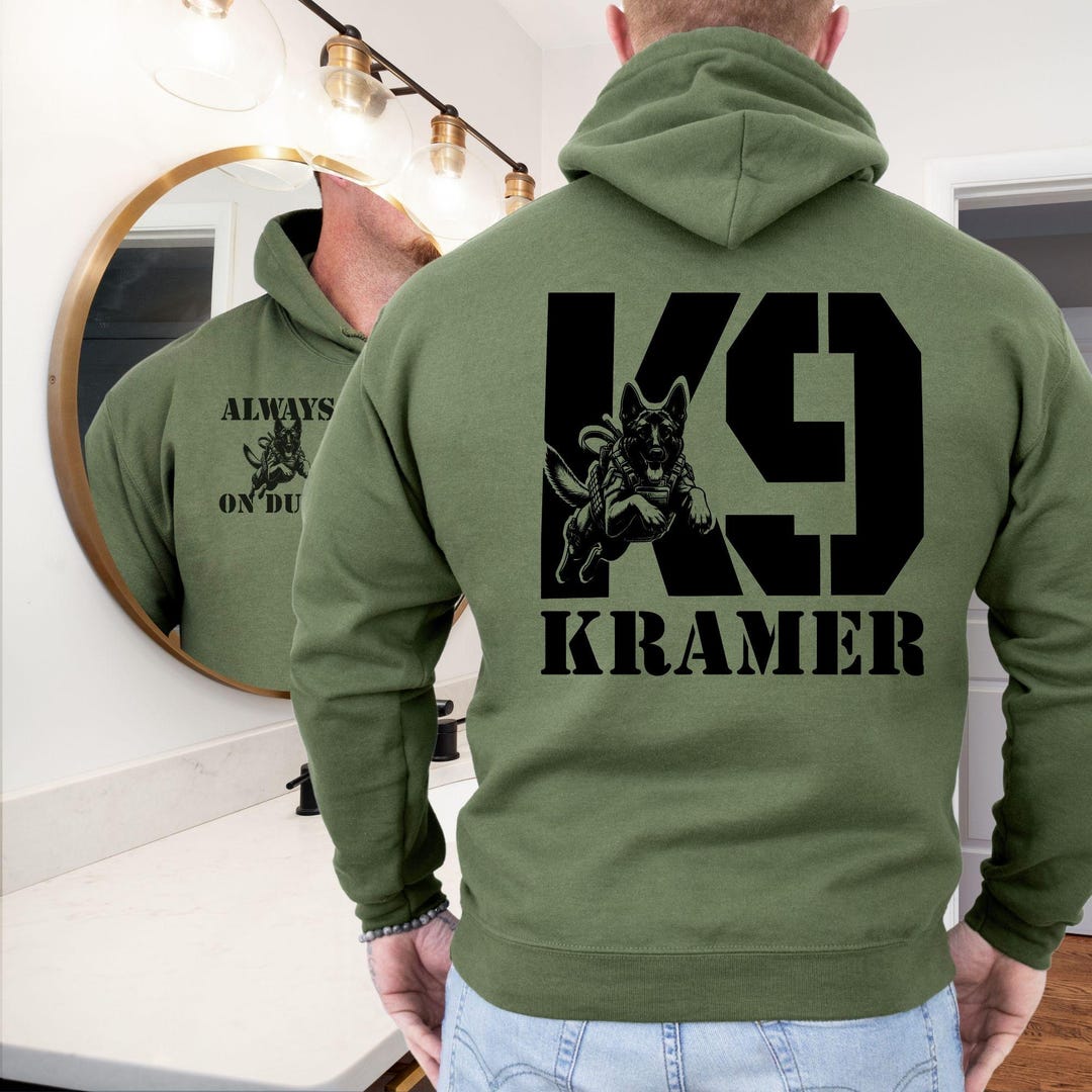 K9 Hoodie Personalized Malinois Dog Training Gift, Custom K9 Handler ...
