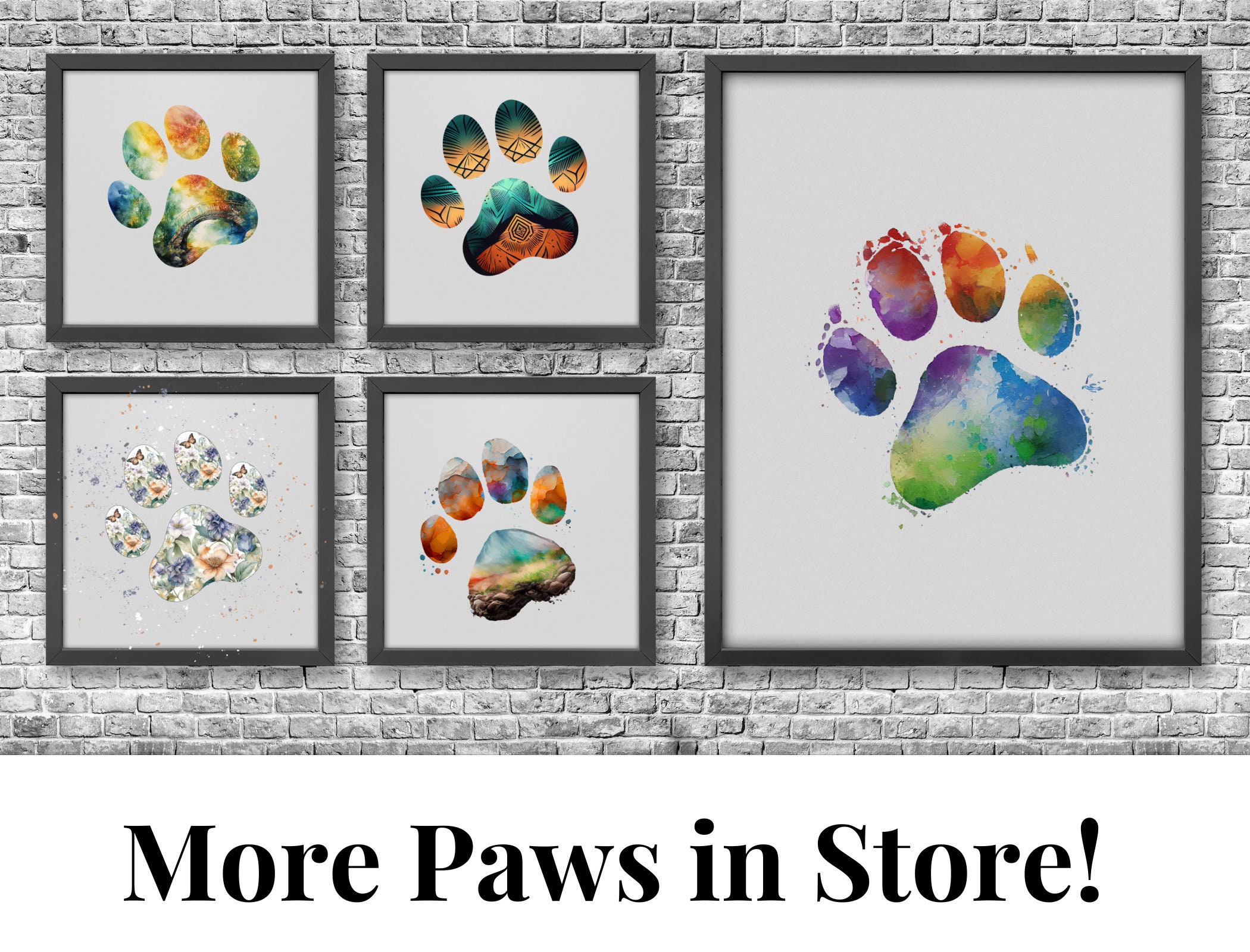 Paw Print Clipart Abstract Paw Print Png Dog Paw Print Art - Etsy