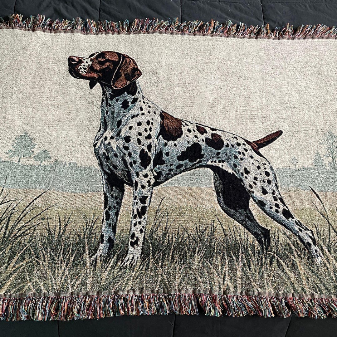 German Shorthaired Pointer Woven Blanket GSP Dog Tapestry Throw GSP Mom ...