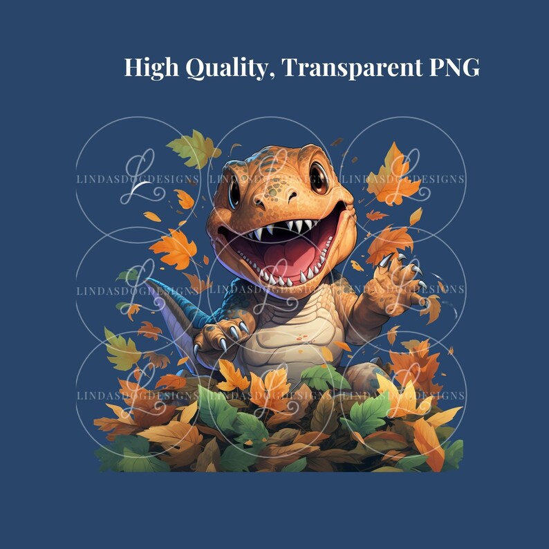 Cute Fall T-rex Dinosaur Clipart Png for Boys Autumn Dinosaur - Etsy