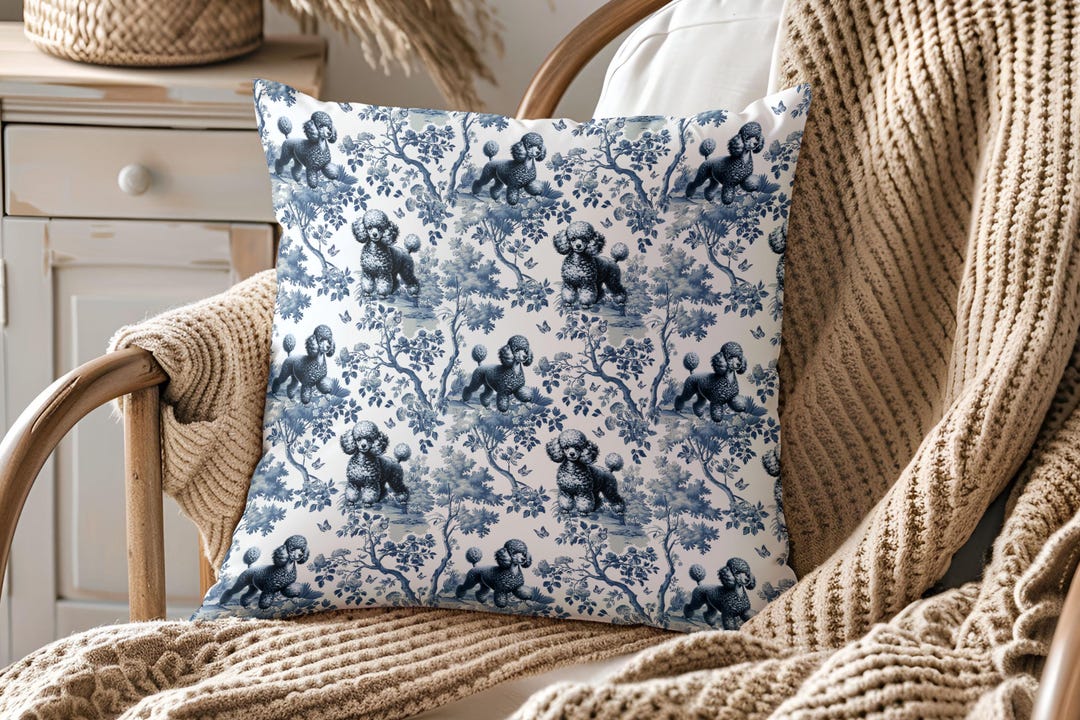 Poodle Pillow Cover Gift From Dog for Mom Decorative Accent Throw ...