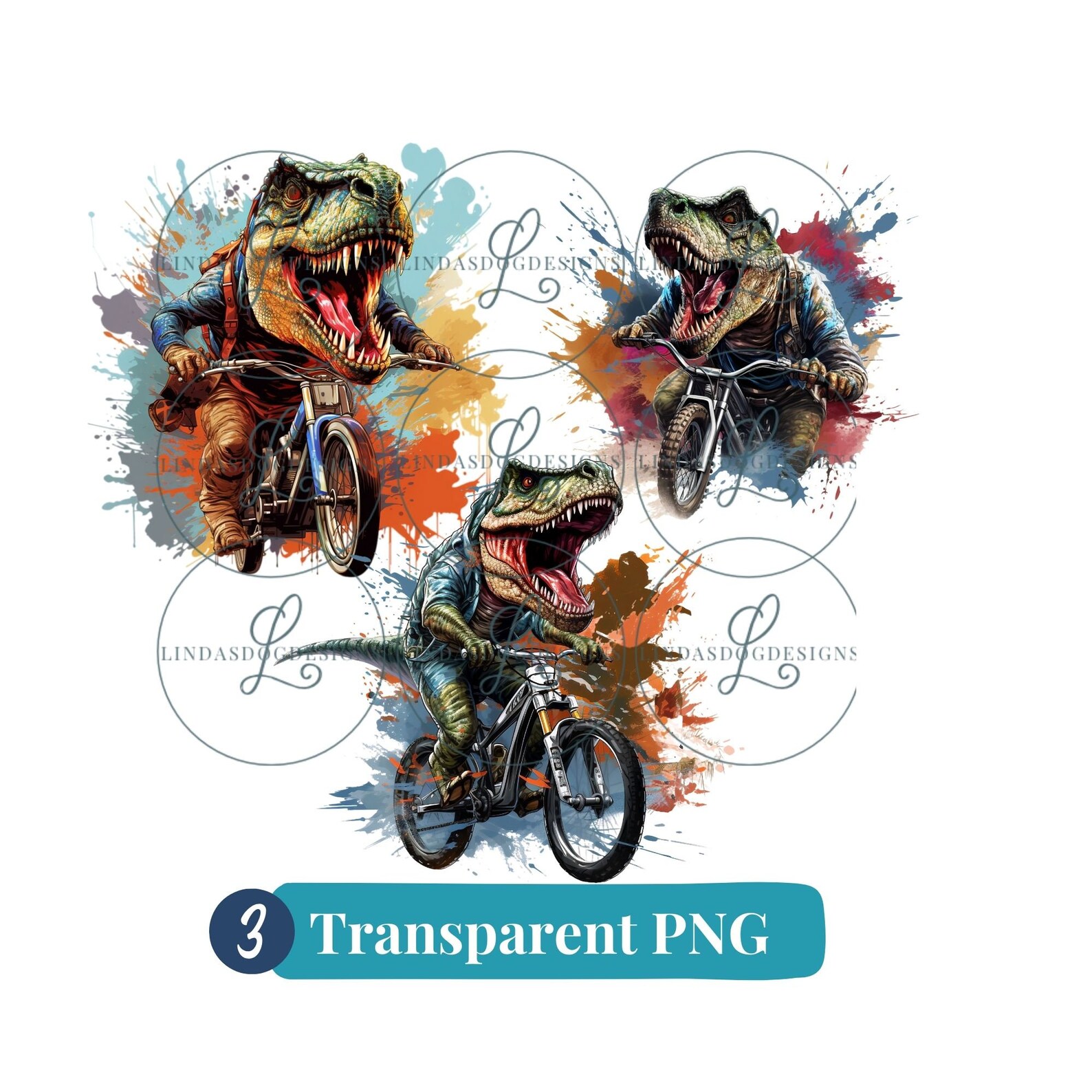 Funny Bike Riding T-rex Dinosaur Png for Boys, Biker Dinosaur T Rex ...