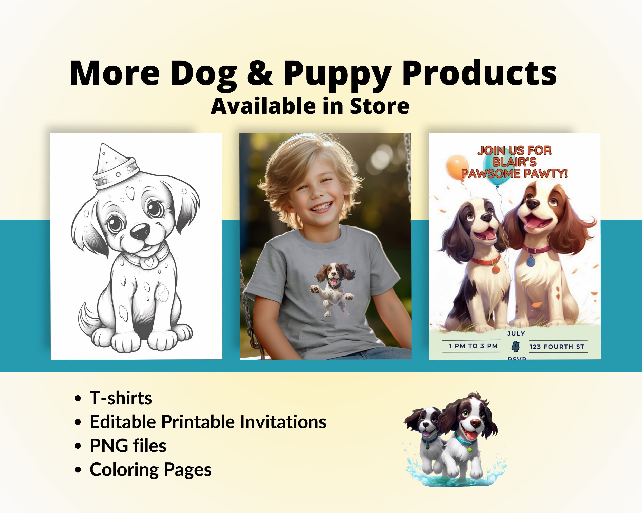 Cute Dog Coloring Pages Printable for Childrens Puppy Dog Themed ...