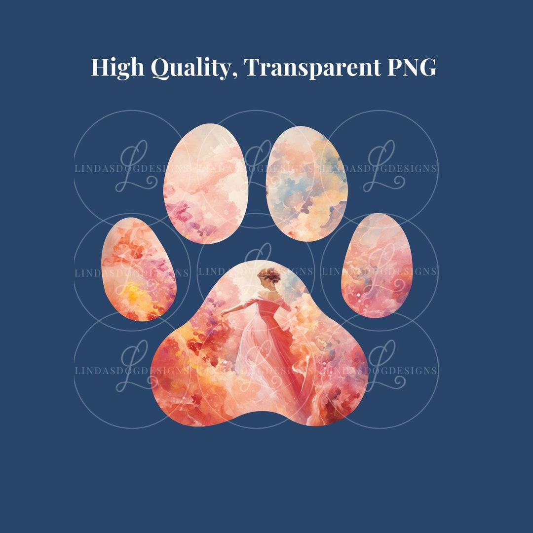 Paw Print Clipart, Watercolor Paw Print Png, Dog Paw Print Art, Dog Paw ...