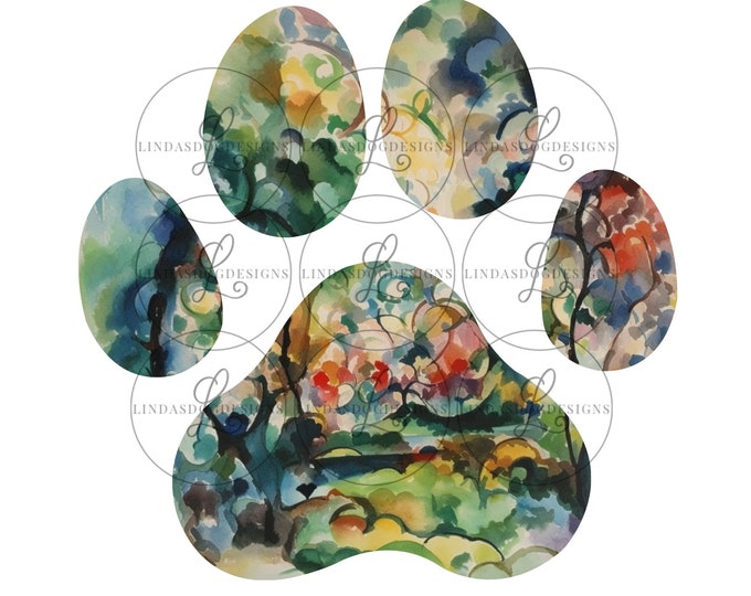 26 Paw Print Heart Frame Png, Cat & Dog Paw in Heart, Digital ...