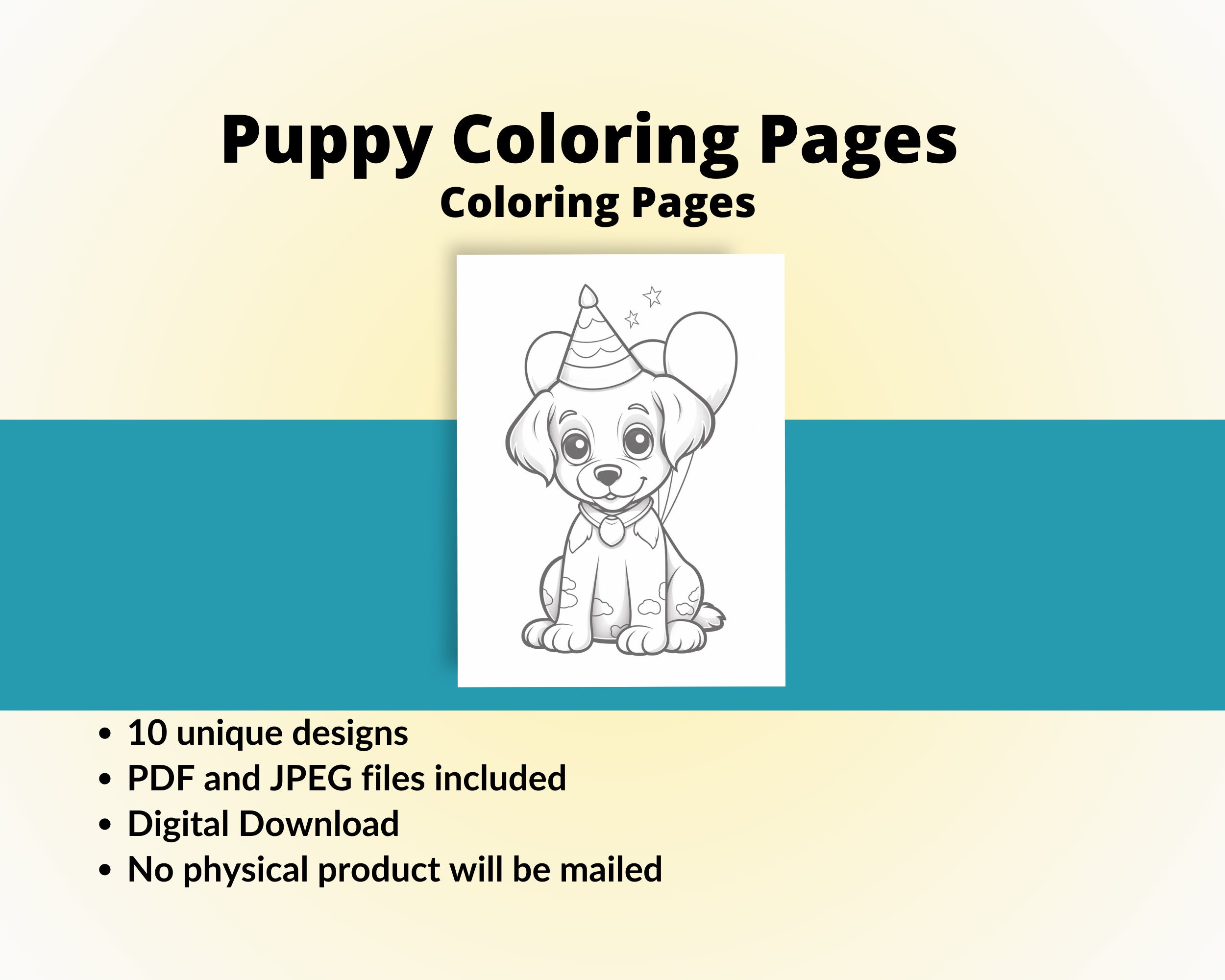 Cute Dog Coloring Pages Printable for Childrens Puppy Dog Themed ...