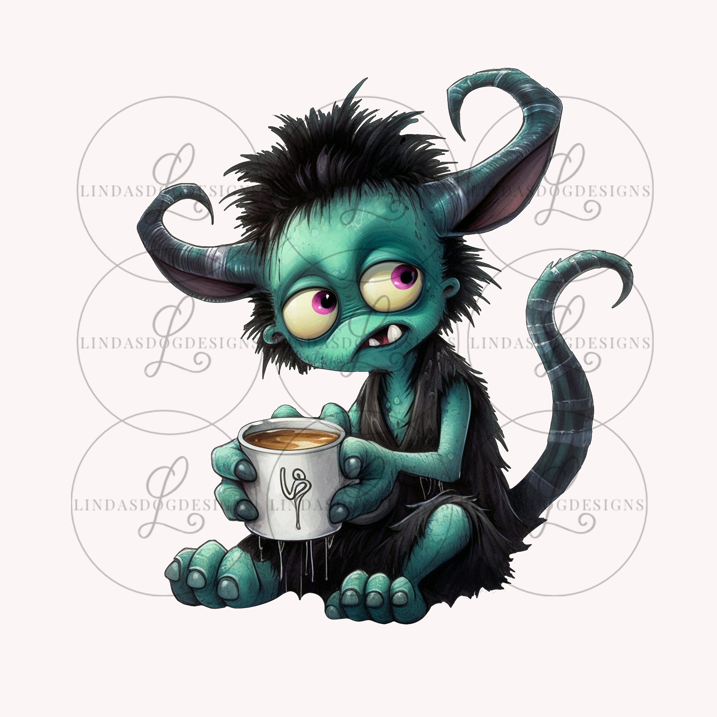 Funny Coffee Horror Png for Coffee and Monster Lovers Coffee - Etsy