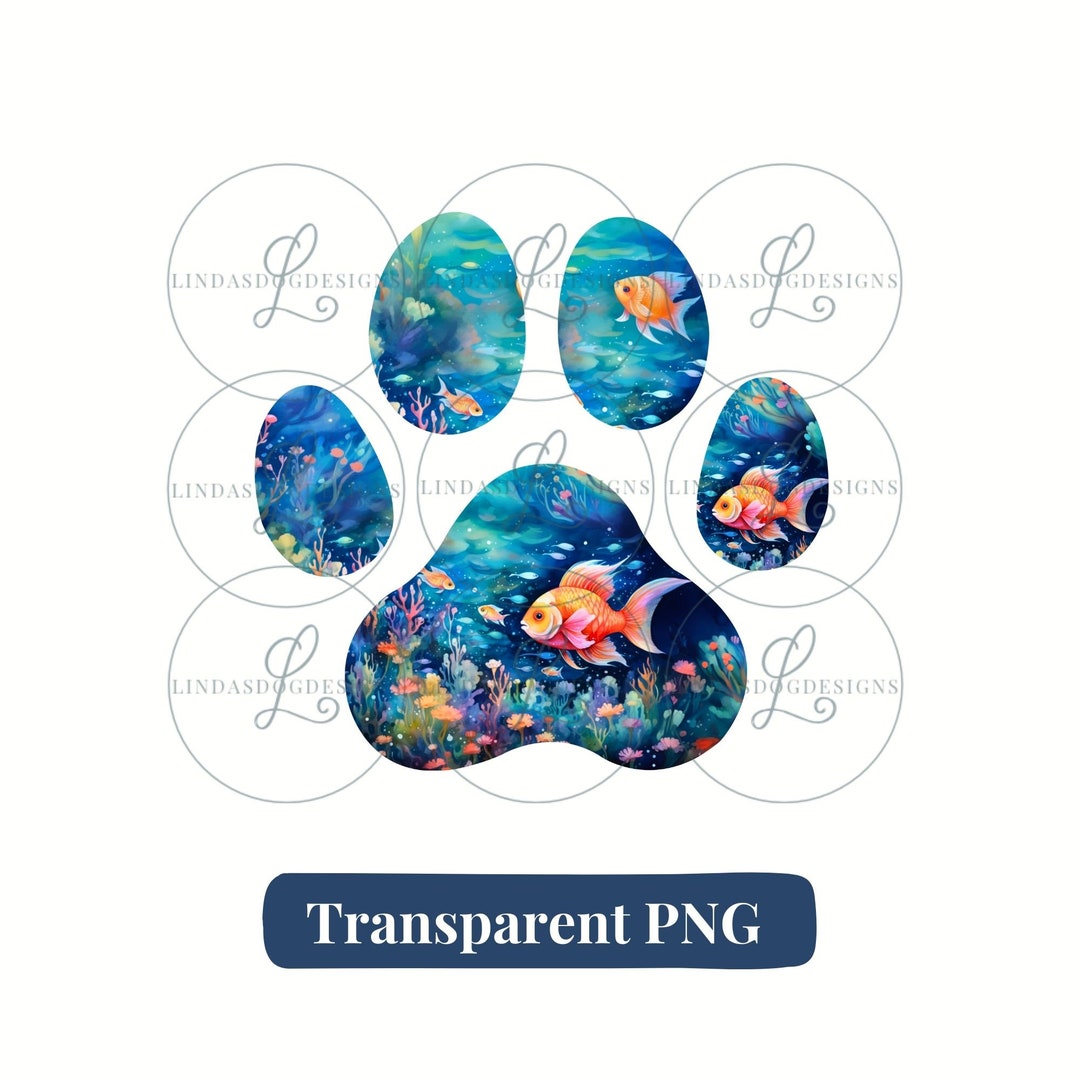 K9 Paw Print Tropical Fish Png Pawprint Clipart, Dog Paw Print Png, Dog ...