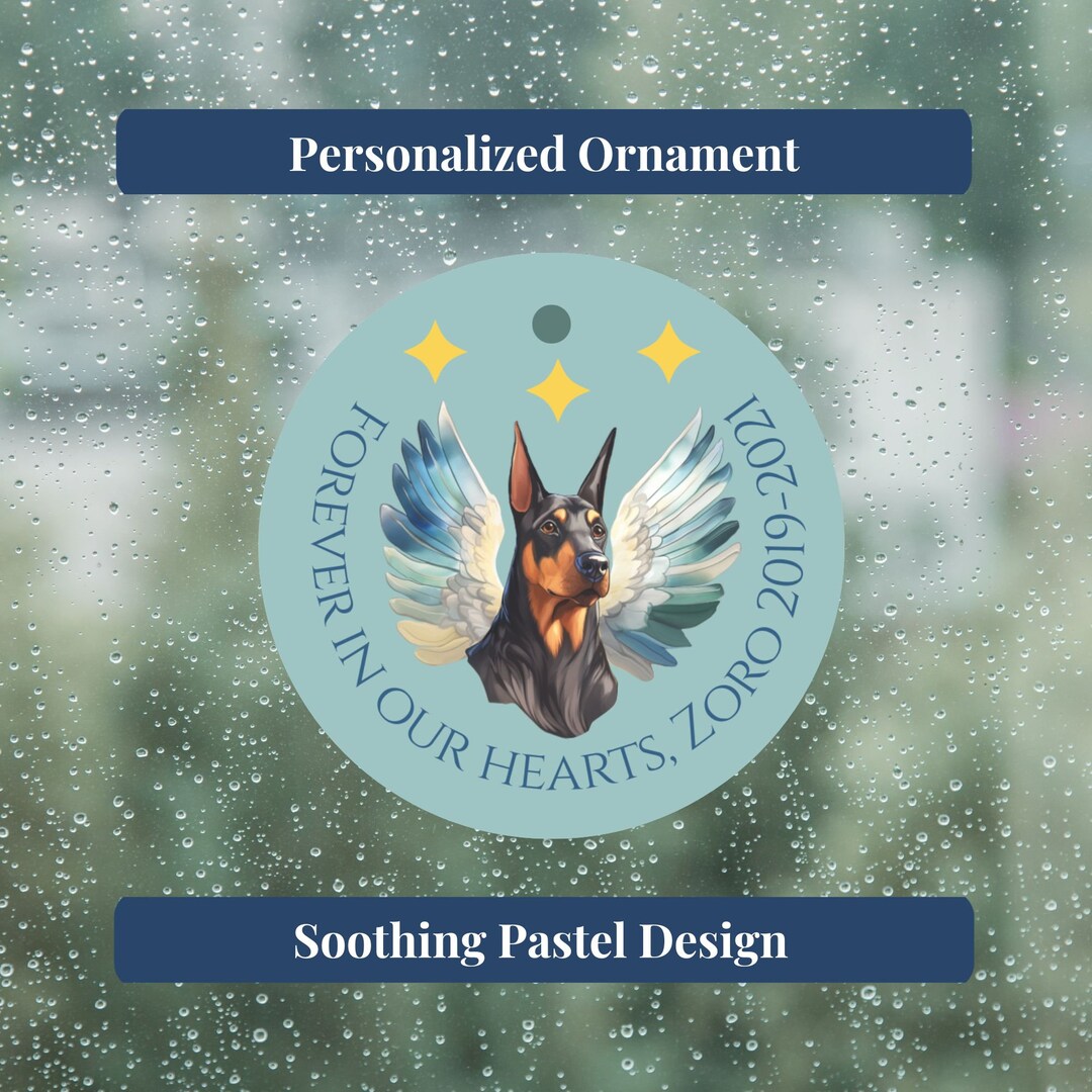 Custom Doberman Memorial Ornament Personalized Dog Sympathy Gift - Etsy