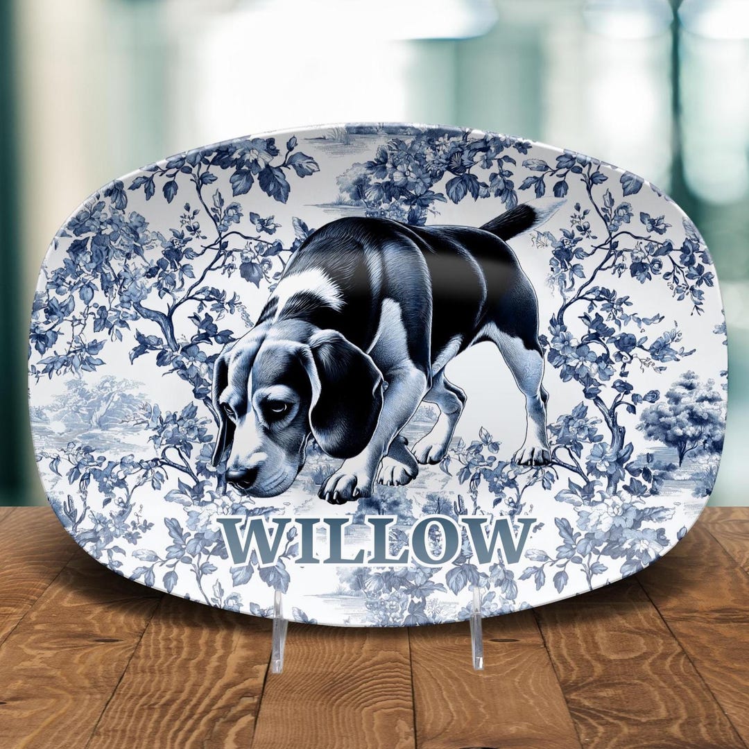 Beagle Dog Serving Platter New Puppy Gift From Dog Mom Custom Name ...