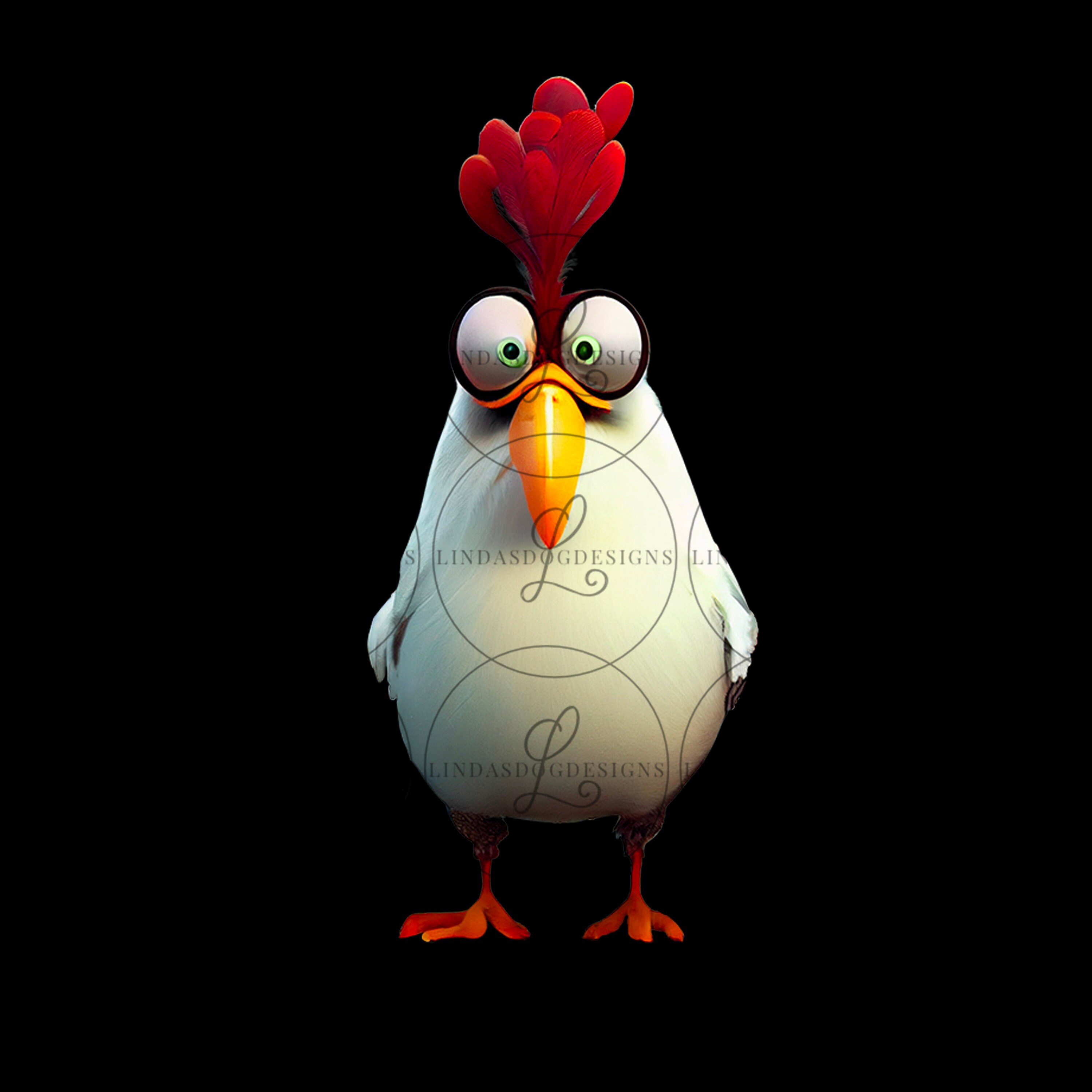 Cute Cartoon Chicken Png Design Clipart for Crazy Chicken - Etsy