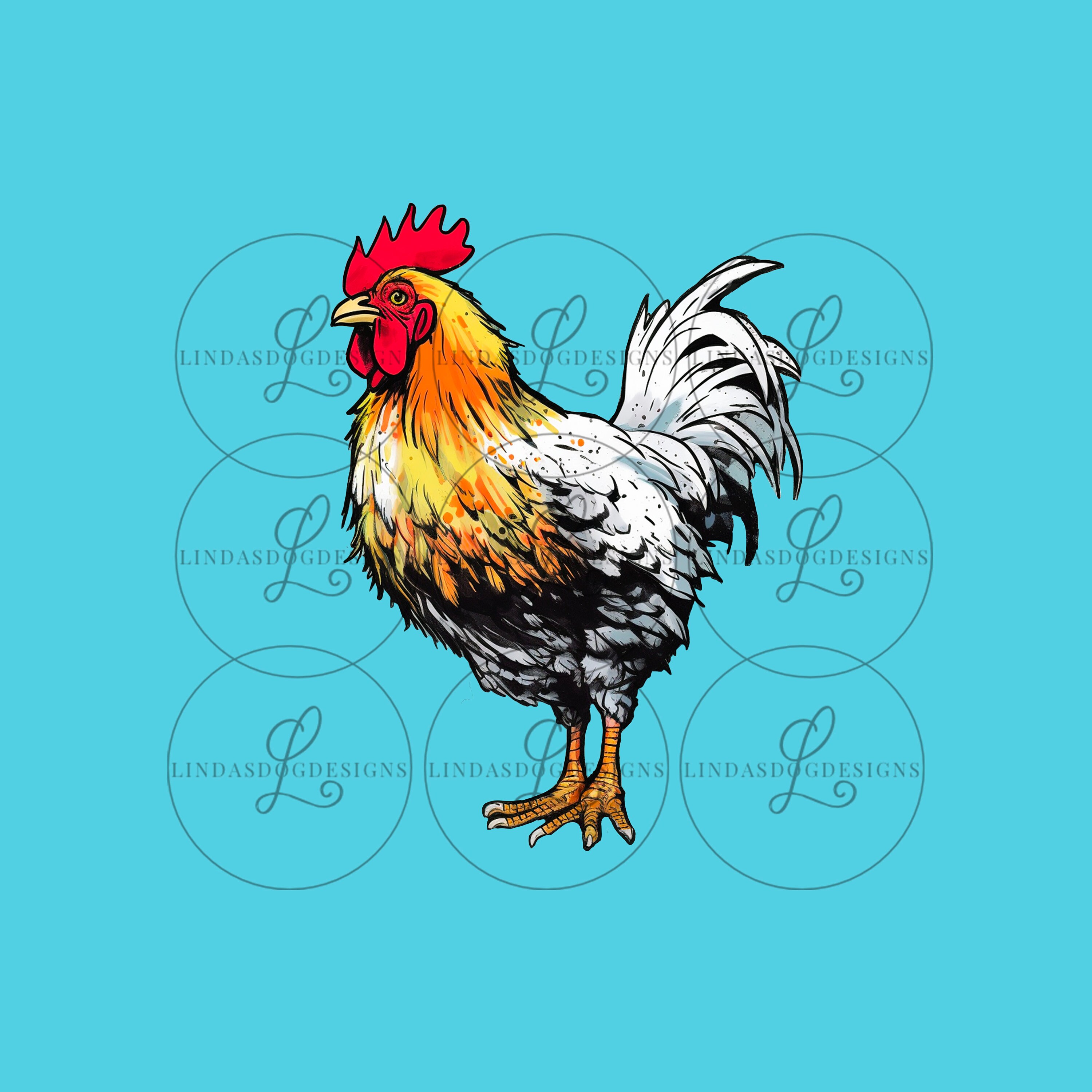 Cute Cartoon Chicken Transparent Png Design Clipart for Crazy - Etsy