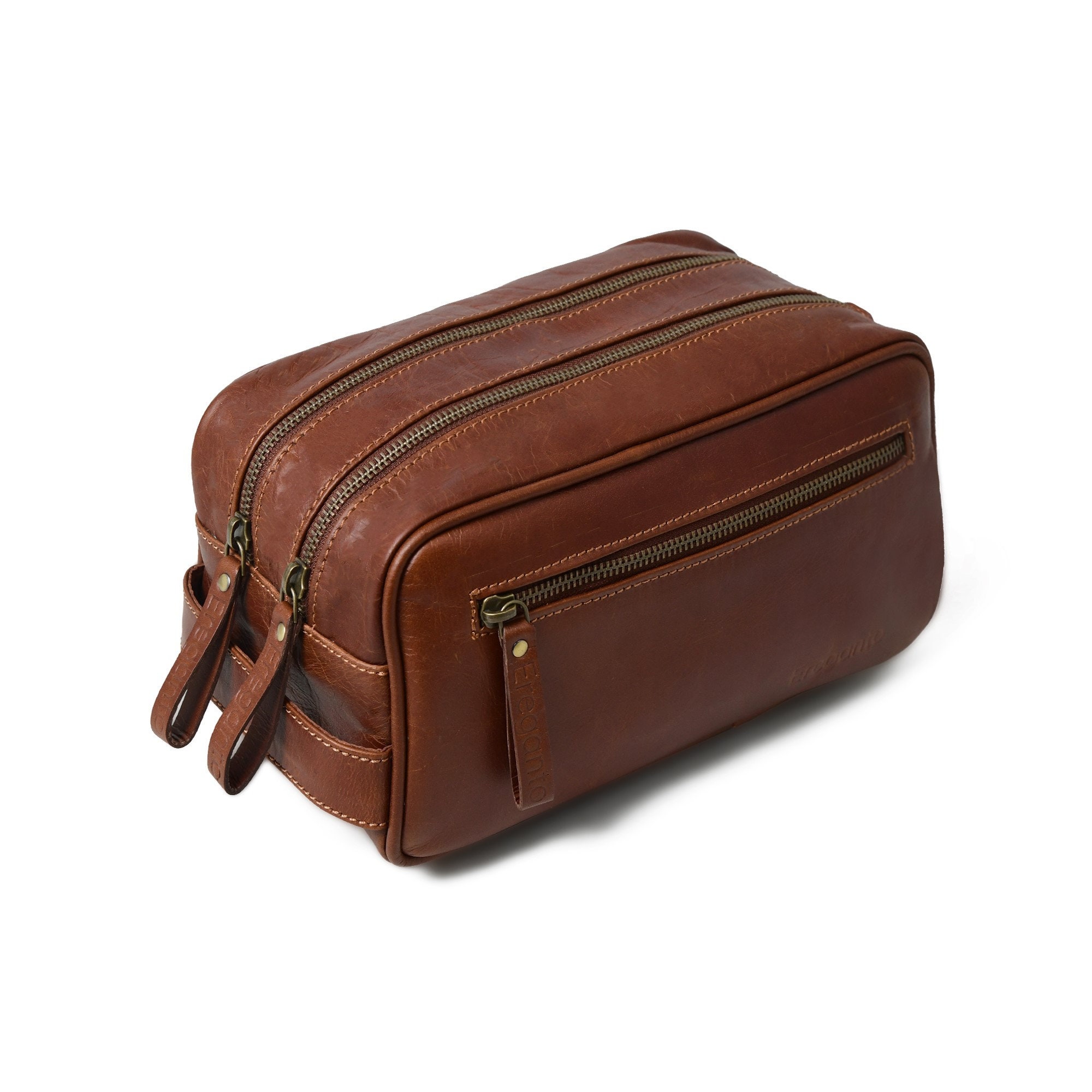 Toiletry/wash/dopp Kit Bag for Men, Full Grain Genuine Leather ...