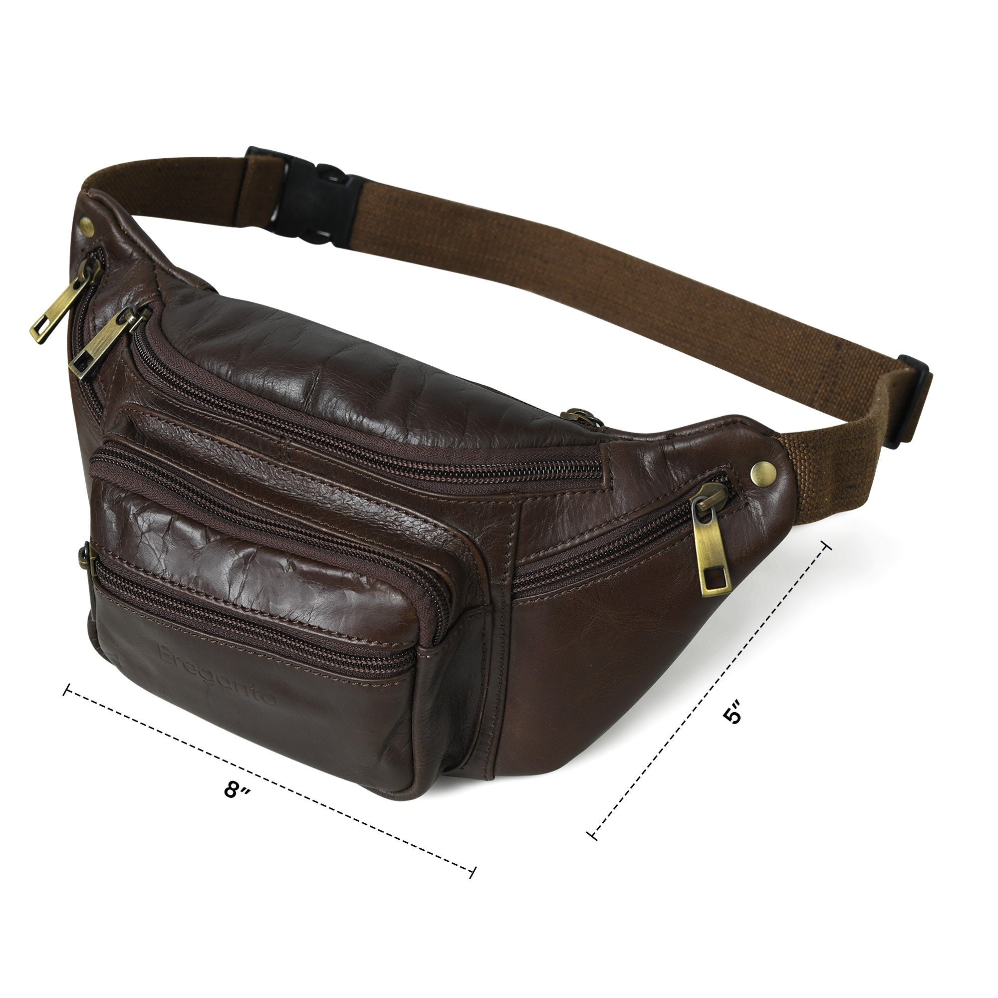 Genuine Buffalo Leather Bum Bag: Travel Hip Pack - Etsy