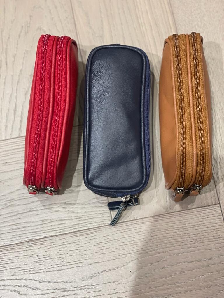 Double Glassessunglasses Case Made Of Genuine Leathersoft Velvet Lining Two Compartment With